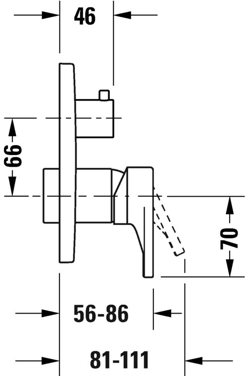 Duravit Tulum - Sprchová baterie pod omítku, chrom TU4210012010