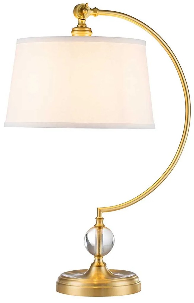 Elstead Quoizel JENKINS BB luxusní stolní lampa/broušená mosaz/1xE27