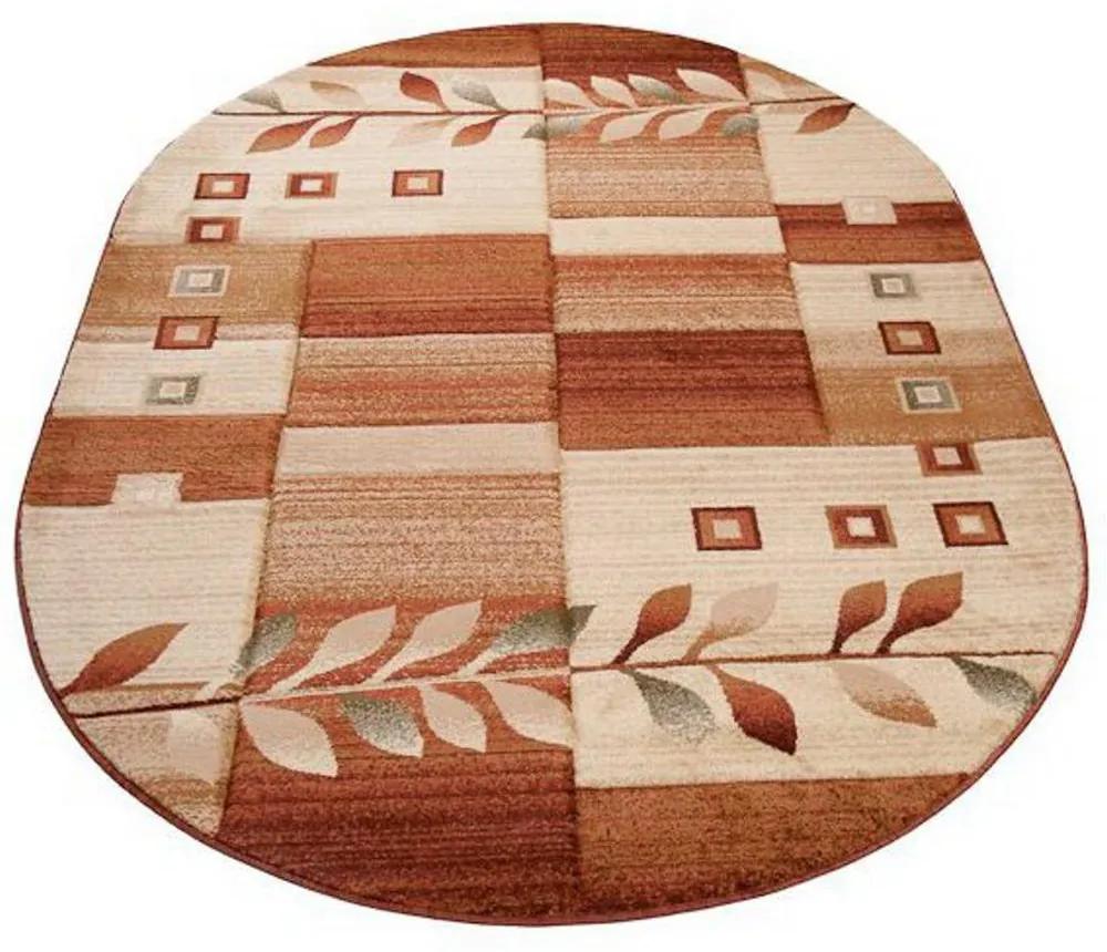 Kusový koberec Rami hnědý ovál, Velikosti 60x100cm