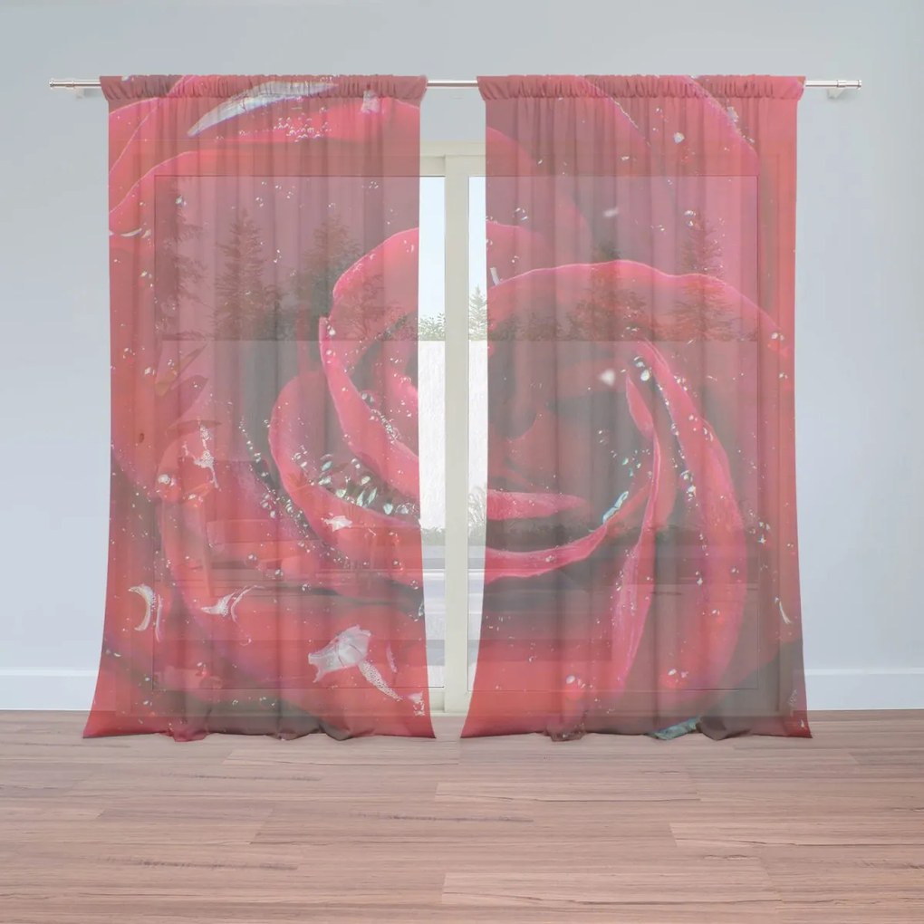Sablio Záclony Růže: 2ks 150x250cm