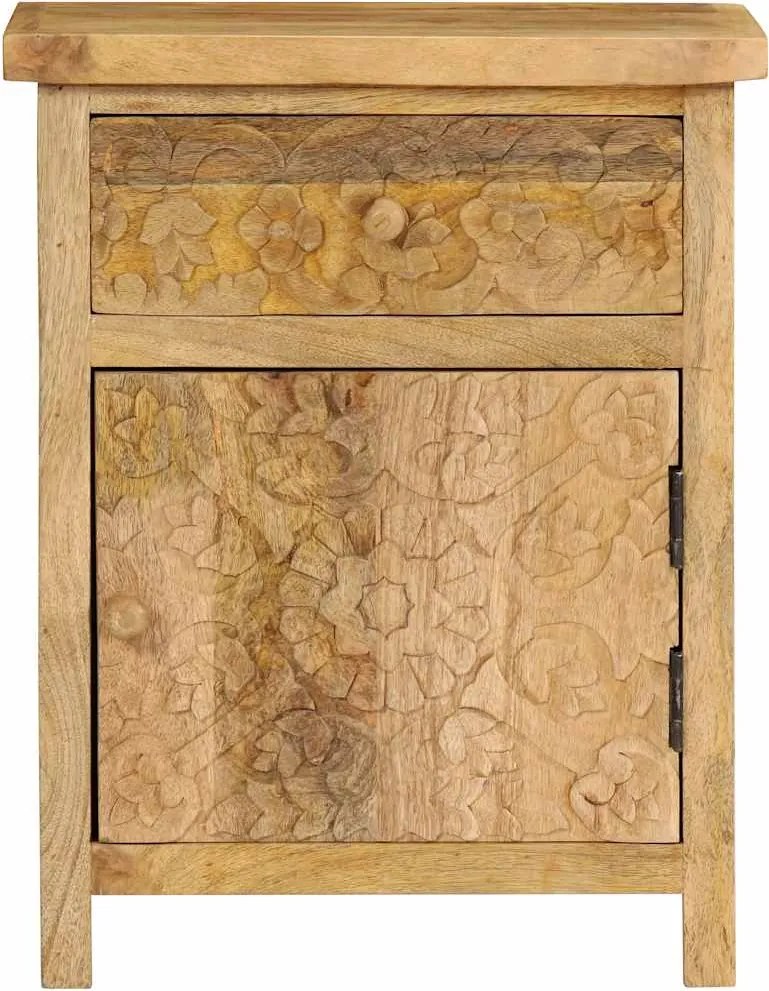 Noční stolek masivní mangovníkové dřevo 40 x 30 x 50 cm 246152