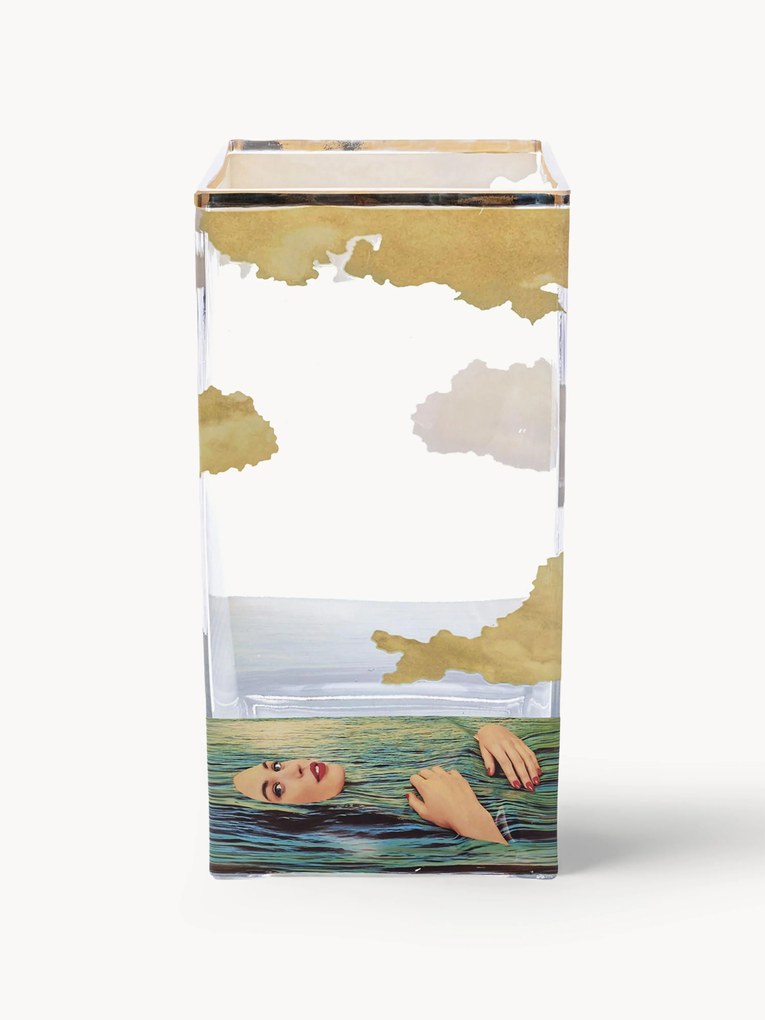 Skleněná váza Sea Girl, H 30 cm
