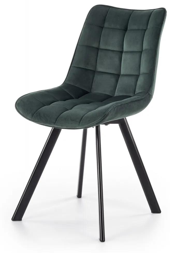 Designová židle Mirah tmavě zelená