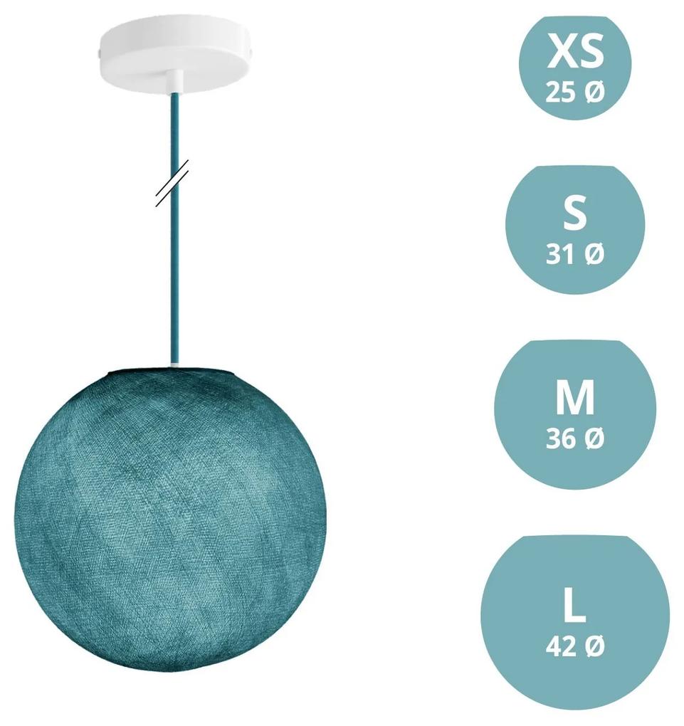 creative cables Závěsná lampa se stínidlem koule z PE vlákna, polyester Barva: Bílá, Průměr: M - Ø 35 Cm