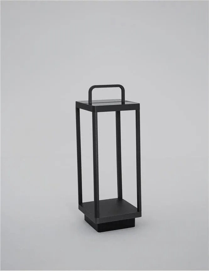 NV 9922510 Venkovní stojací lampa BALI antracitový hliník LED 2W 3000K 5V DC 108st. IP65 solární / USB kabel / vypínač na těle / stmívatelné - NOVA LUCE