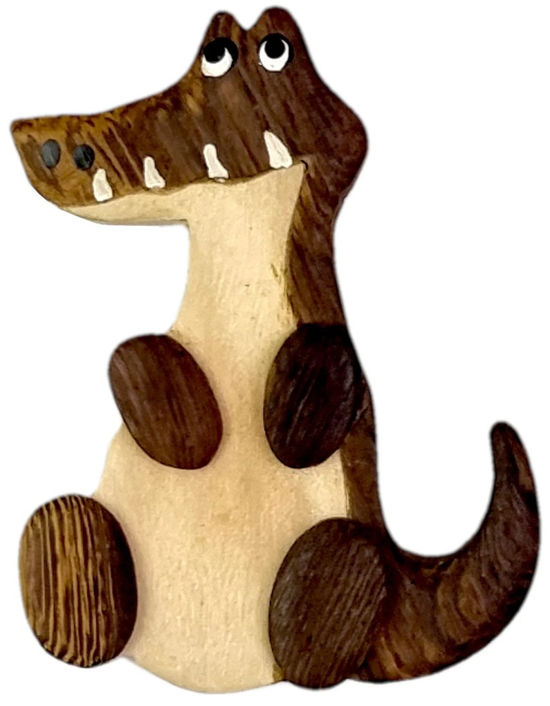 2Kids Toys Dřevěná magnetka velká Krokodýl