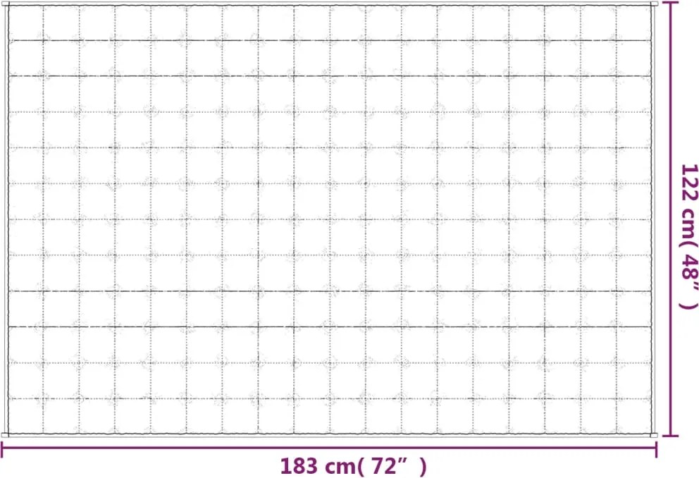 Zátěžová deka modrá 122 x 183 cm 5 kg textil 3154847