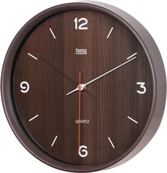 Nástěnné hodiny TEESA TSA0048DB 30cm, imitace tmavé dřevo