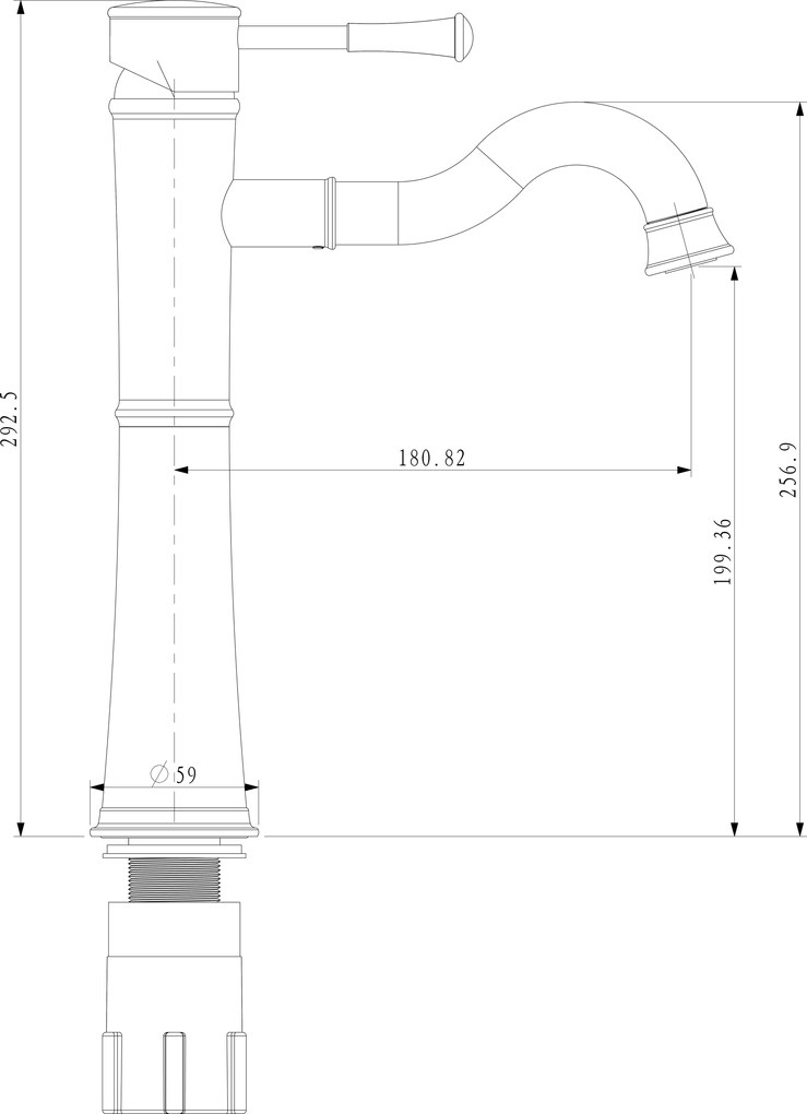 Sapho SOLITER ATENA stojánková umyvadlová baterie vysoká bez výpusti chrom ZB006