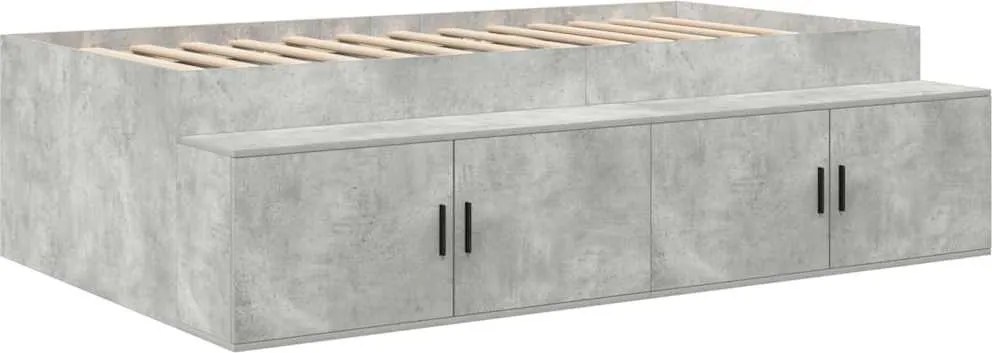 Rám postele Betonově šedá 100 x 200 cm Kompozitní dřevo 3335184