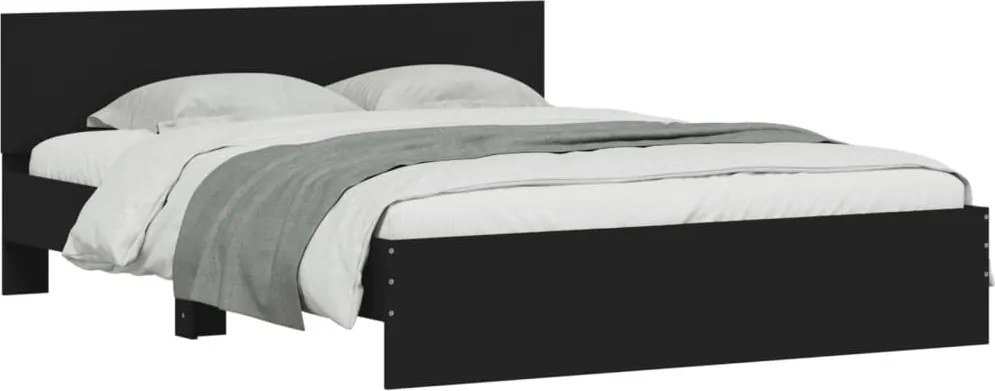vidaXL Rám postele s čelem a LED osvětlením 160 x 200 cm [3207596] Barva: Betonová šedá