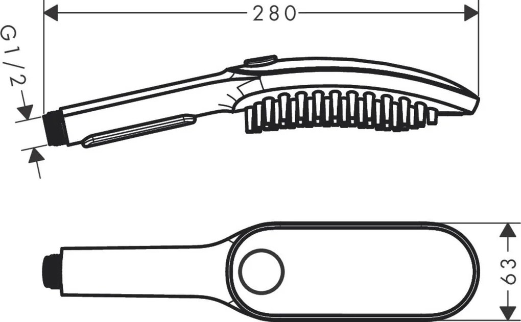 Hansgrohe DogShower, ruční sprcha pro psa, černá matná, HAN-26640670