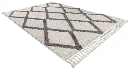 koberec BERBER TROIK, krémový střapce, Maroko, Shaggy velikost 80x250 cm | krásné koberce cz