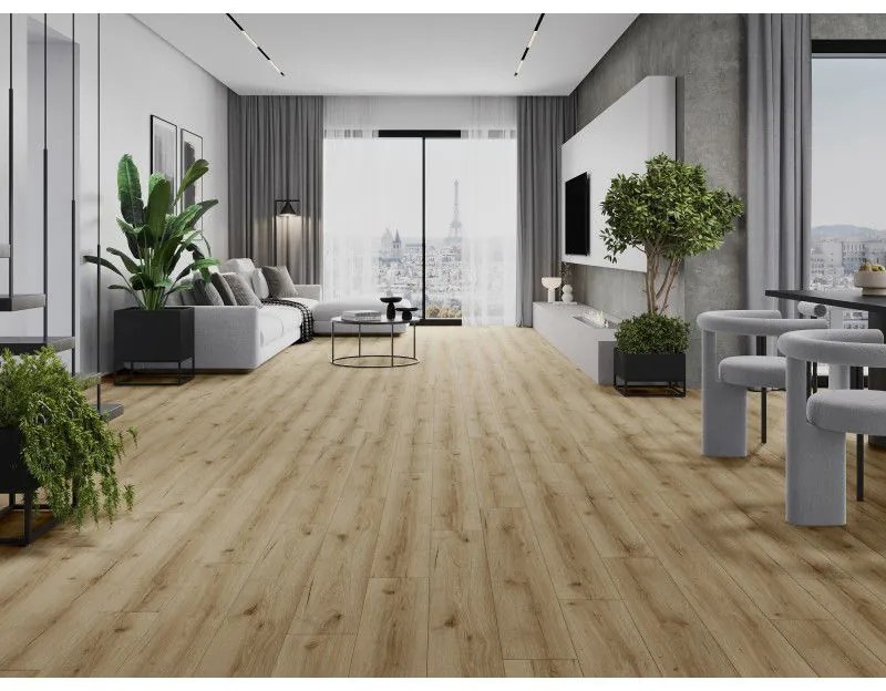 Mexen Sun Valley, vinylová podlaha 1240x182 mm SPC 6,5 mm, IXPE 1,5 mm, 4stranná V-drážka, dub, F1006-1240-182-505-4V1-01