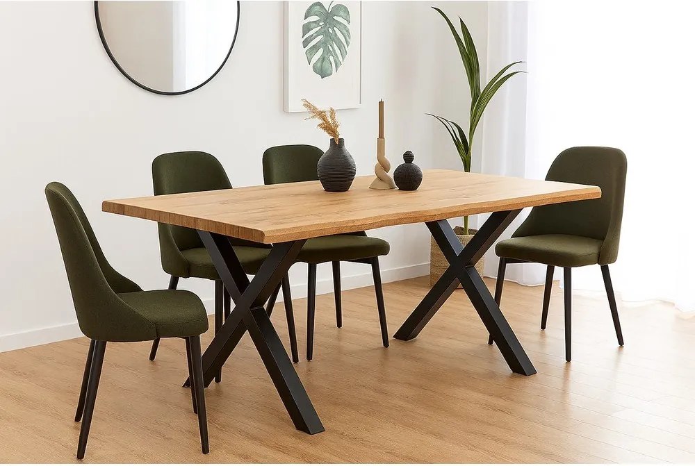 Jídelní stůl v dekoru dubu 90x160 cm Kora – Bonami Essentials