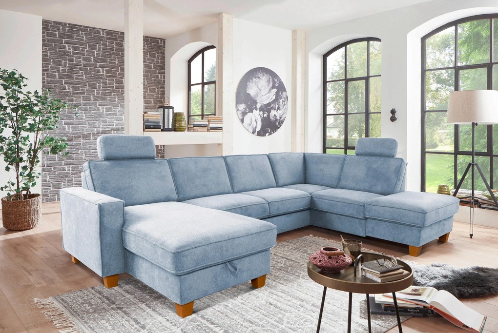 XXXLutz SEDACÍ SOUPRAVA, textil, světle modrá Sit & More - Sedací soupravy - 000144005831