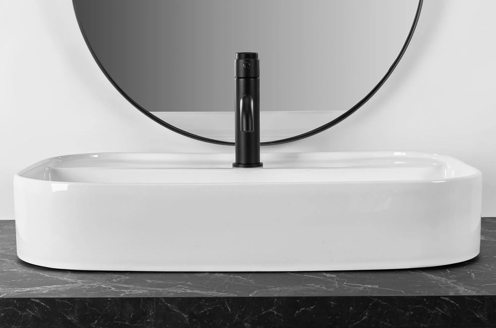 Rea Verona, umyvadlo na desku 650x440x120mm, bílá lesklá, REA-U3325