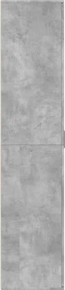 Botník betonově šedý 80 x 39 x 178 cm kompozitní dřevo 3276675