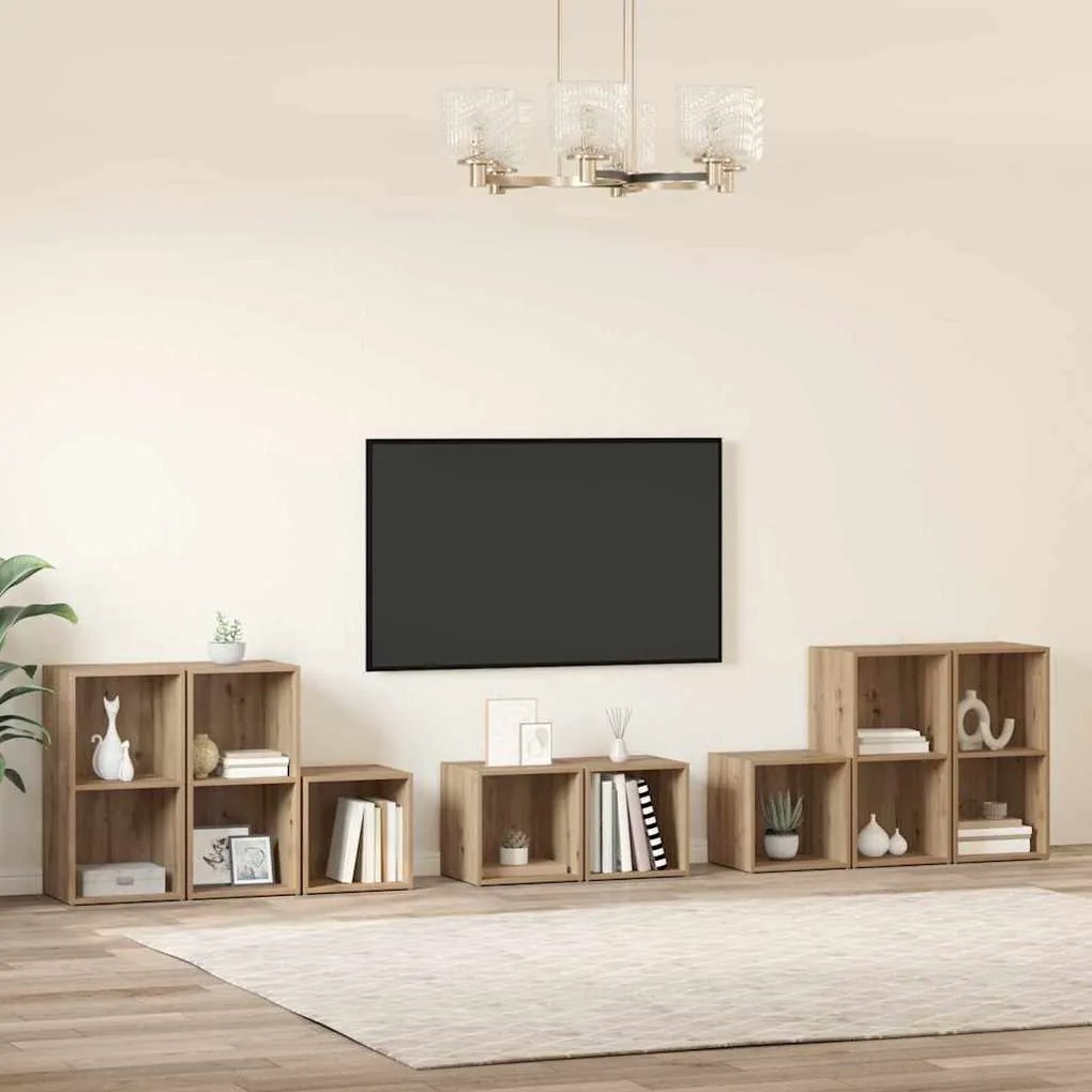 Sada televizních skříní 8 ks Artisanový dub Kompozitní dřevo 3393275