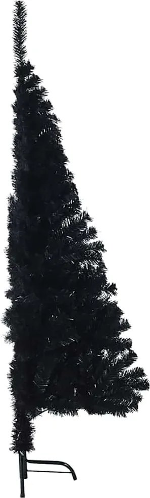 Umělý osvětlený vánoční stromeček Černá 150 cm PVC 3397124