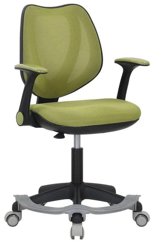 Dalenor Dětská židle Sweety, textil, černá podnož / zelená