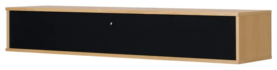 TV stolek v dekoru dubu v černo-přírodní barvě 133x22 cm Mistral – Hammel Furniture