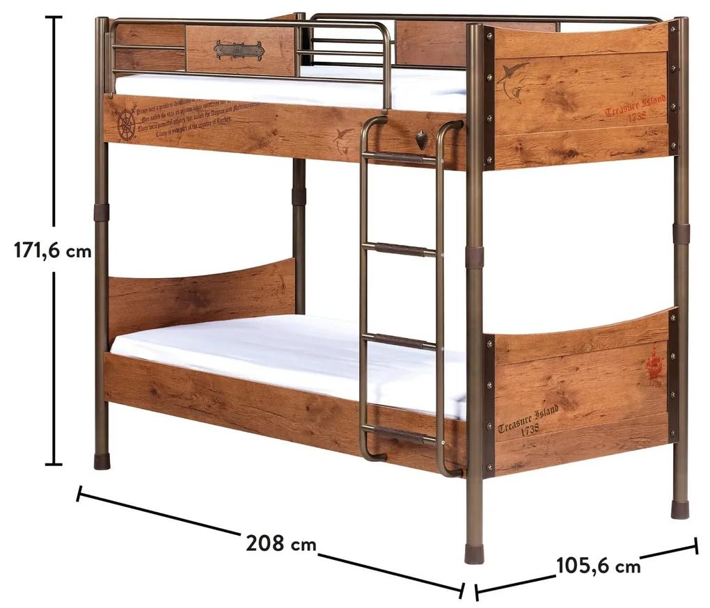 Čilek Dětská patrová postel 90x200 cm Pirate