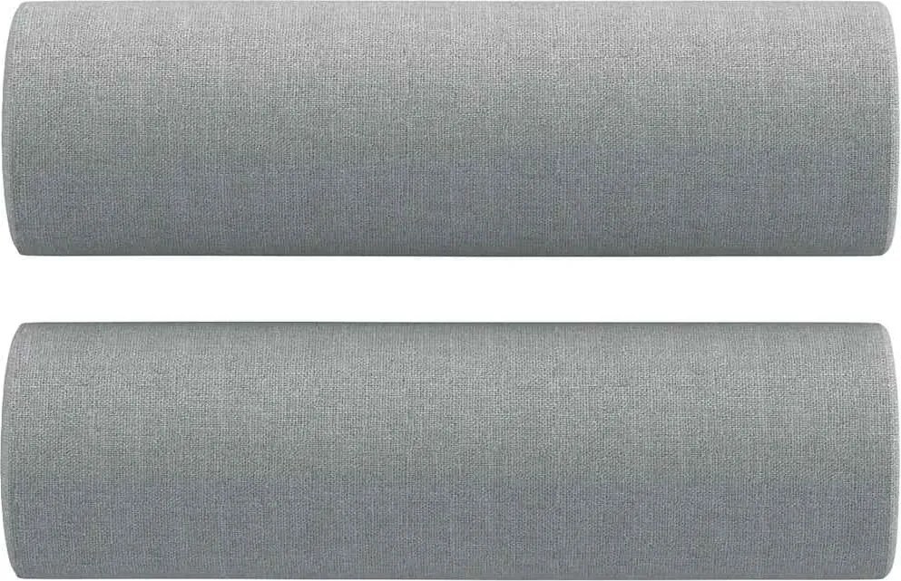 2dílná sedací souprava s polštáři světle šedá textil 3201818