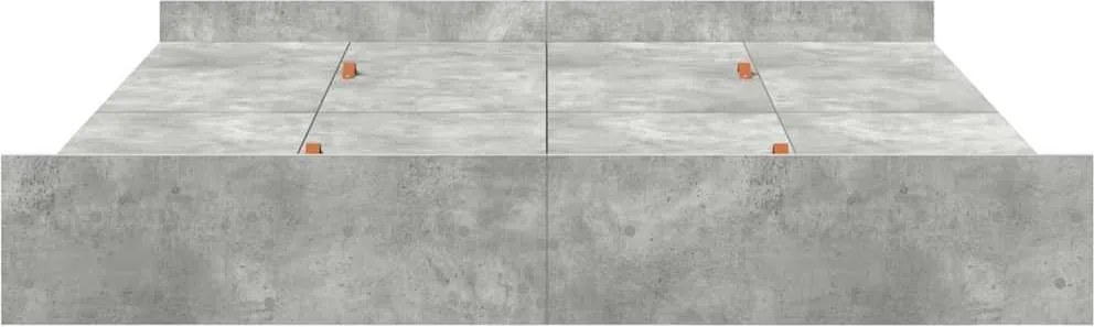 Rám postele s úložným prostorem Betonově šedá 180 x 200 cm 3335272