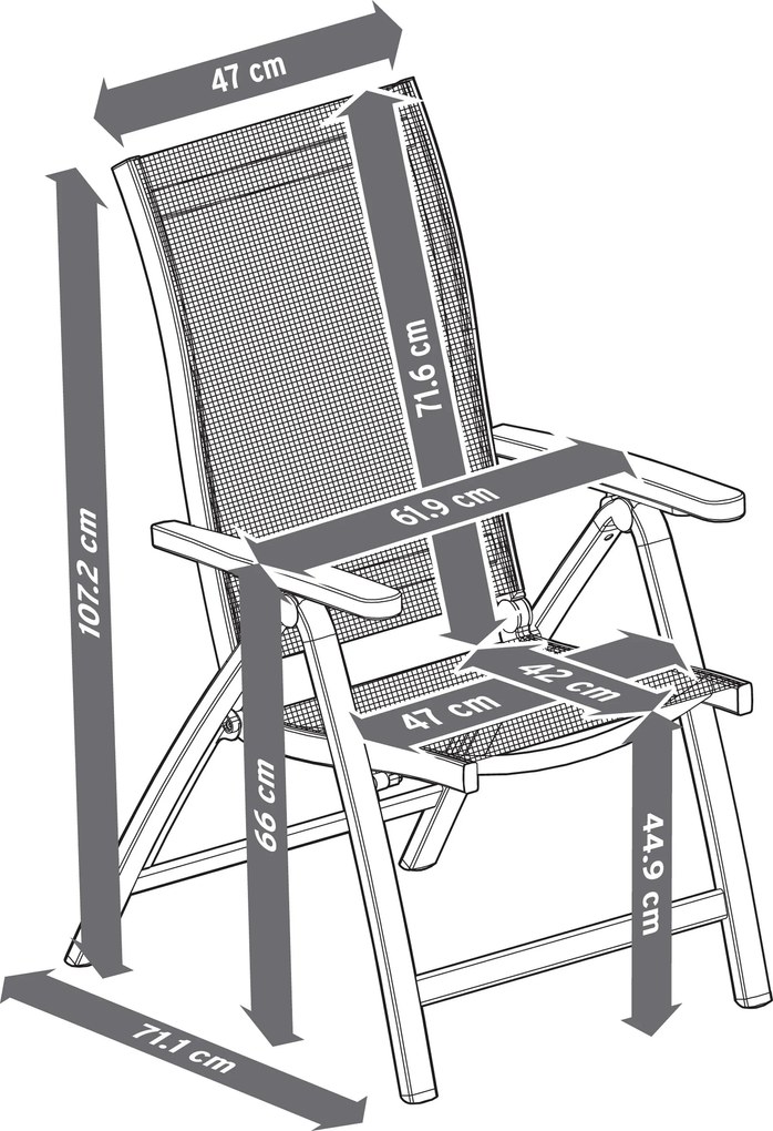Tchibo - Křeslo »Elin« s vysokým nastavitelným opěradlem - barva: černá