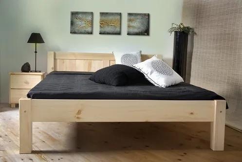 Eoshop Dřevěná postel Wiktoria 140x200 + rošt ZDARMA borovice