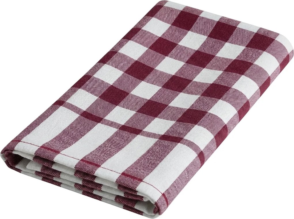 Utěrka CORIVA 50x70 cm červená, set 10 ks