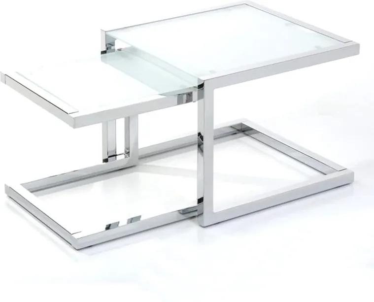 Tomasucci Konferenční stolek DOUBLE 41x50x50/37x40x40cm,skleněný