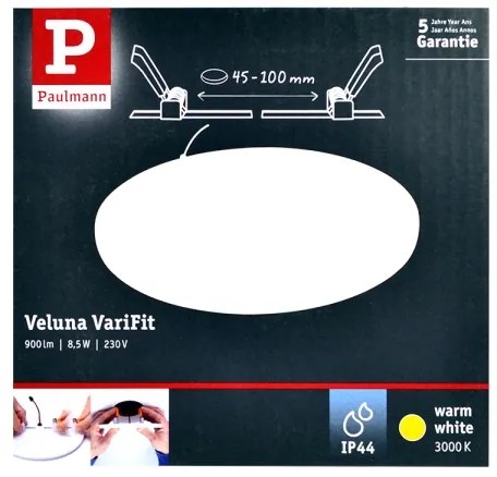 Paulmann 92388 - LED/8,5W IP44 Koupelnové podhledové svítidlo VARIFIT 230V