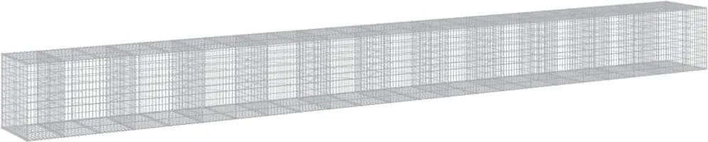 Gabionový koš s víkem 1 150 x 100 x 100 cm pozinkované železo 3295211