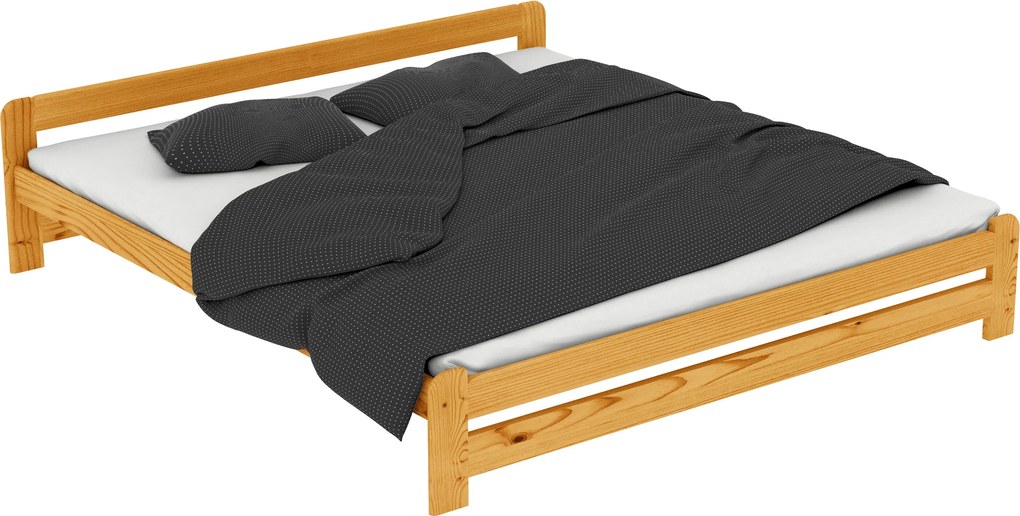 Maxi Postel z masivu Evropa 160 x 200 cm - barva Olše + matrace Vitality