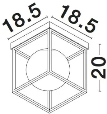 Designové stropní svítidlo Juliet 18 Mosaz
