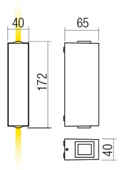 Redo 90422 nástěnné LED svítidlo Ace tmavě šedé, 5,84W, 4000K, 17cm