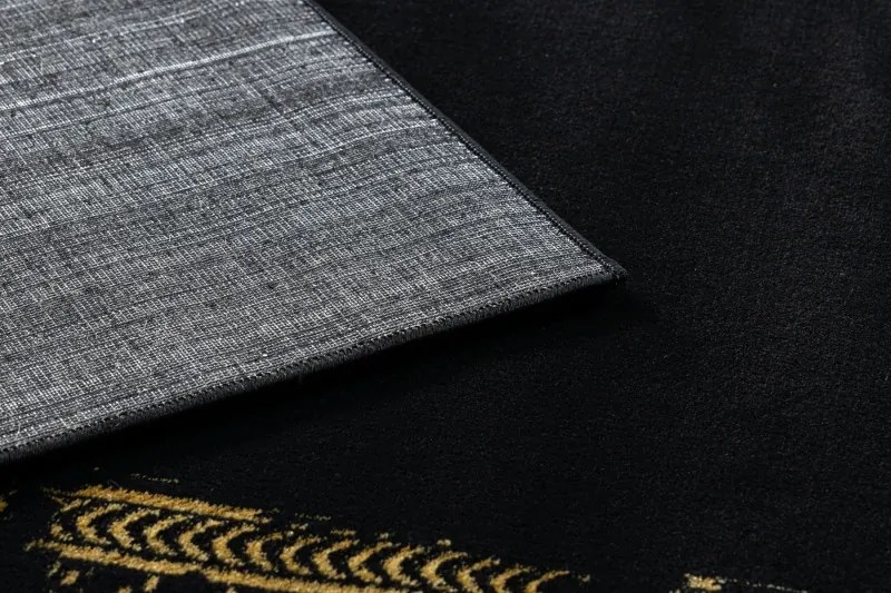 Dywany Łuszczów, AKCE: 200x290 cm Kusový koberec Gloss 408C 86 glamour black/gold, černá, chodba / předsíň