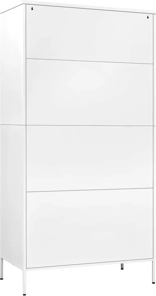 Šatní skříň bílá 90 x 50 x 180 cm ocel 336251