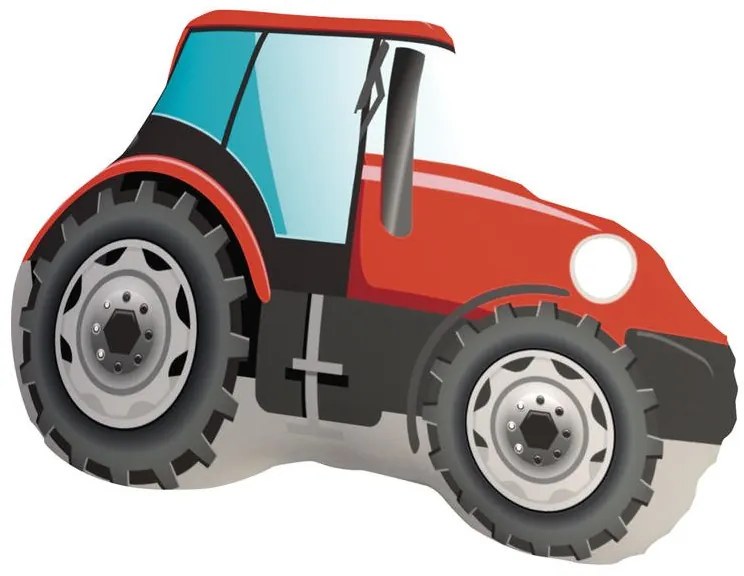 TipTrade Tvarovaný 3D polštář Traktor 25 x 35