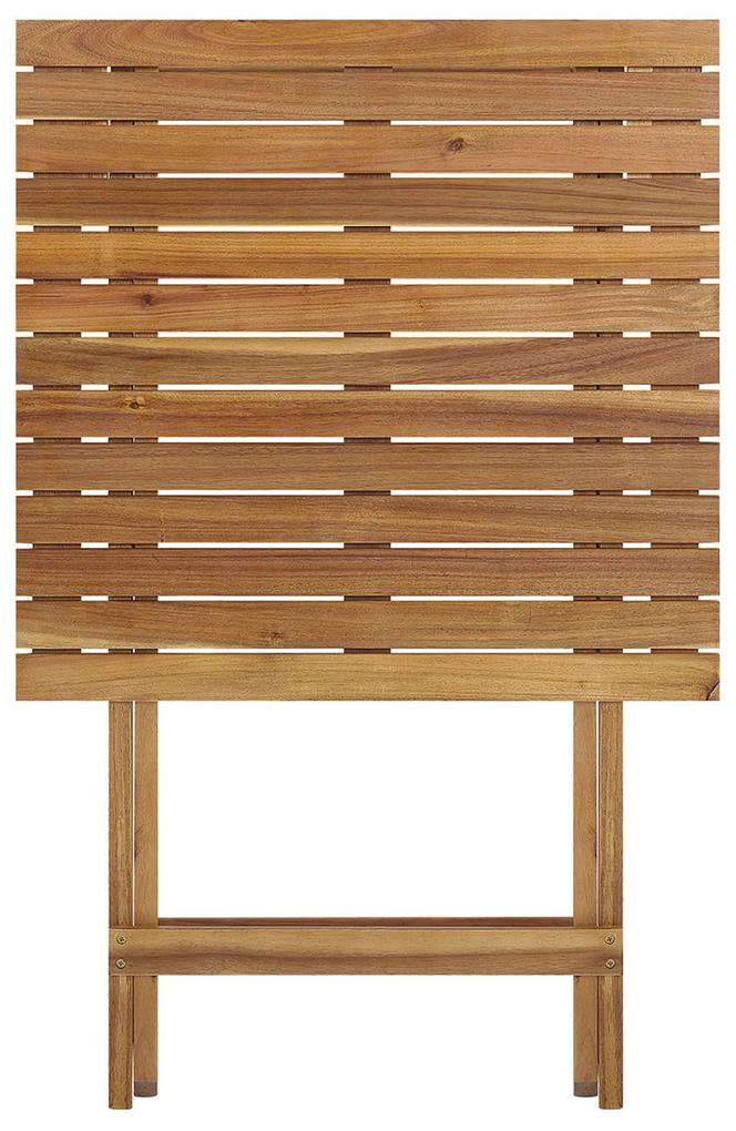 Sada světlého dřevěného balkonového nábytku TERNI Beliani