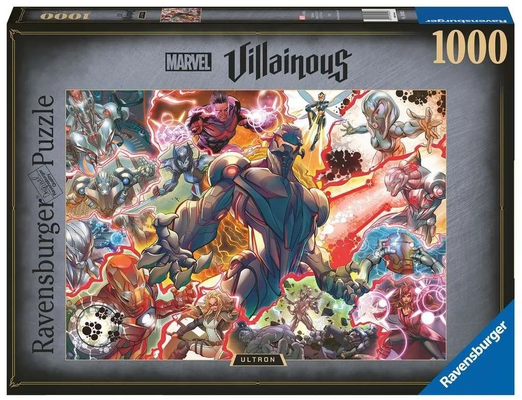 Puzzle ravensburger 169023 padouchové: ultron 1000 dílků