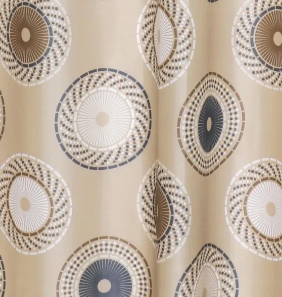 Bellatex Koupelnový závěs 180x200 cm Kolo Hnědá