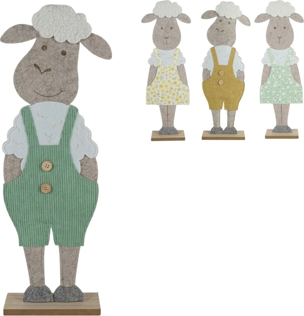 Velikonoční dekorace FELT LAMB 50 cm - více barev Barva: Žlutá