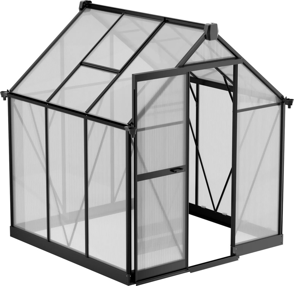 Skleník 210 x 183 x 193 cm, zesílená konstrukce, polykarbonát 6 mm