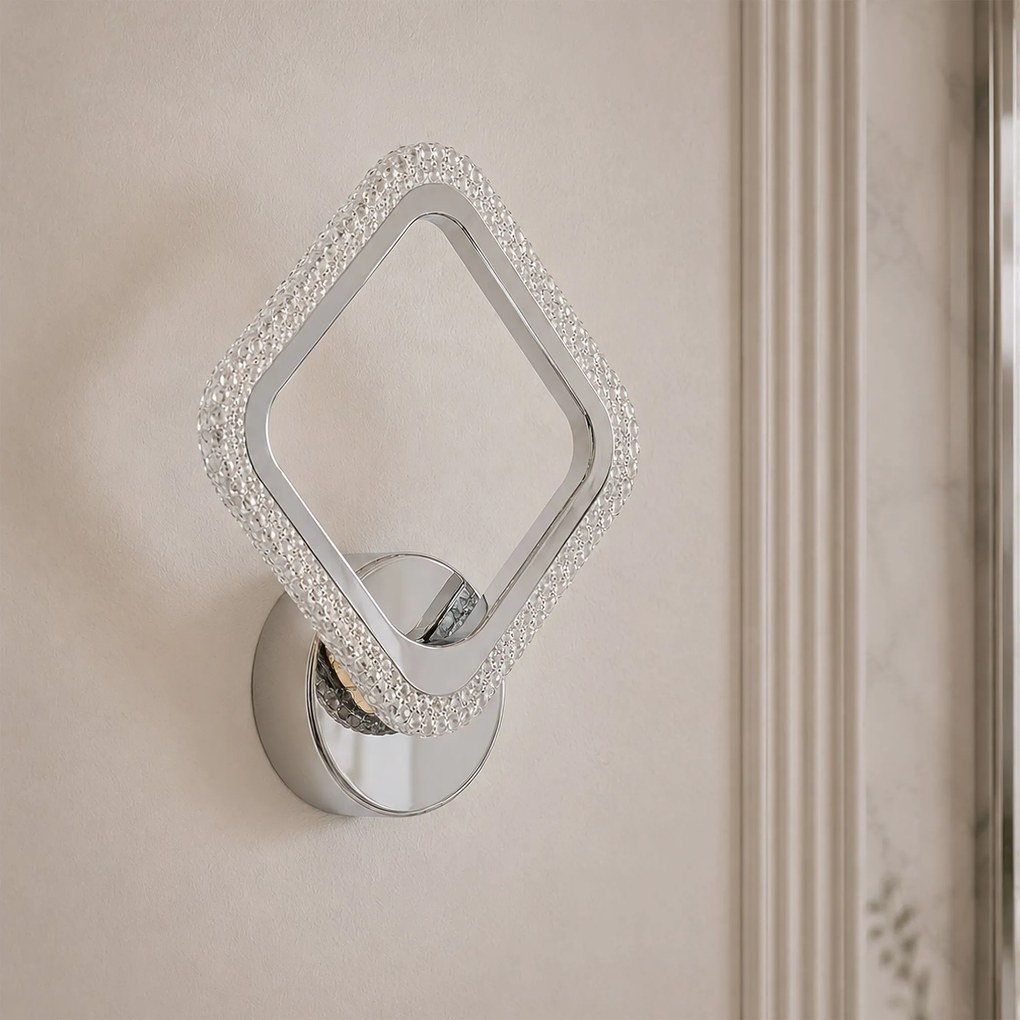 Toolight Rea, Nástěnné LED svítidlo LHJ125-W Chrom, OSW-03280