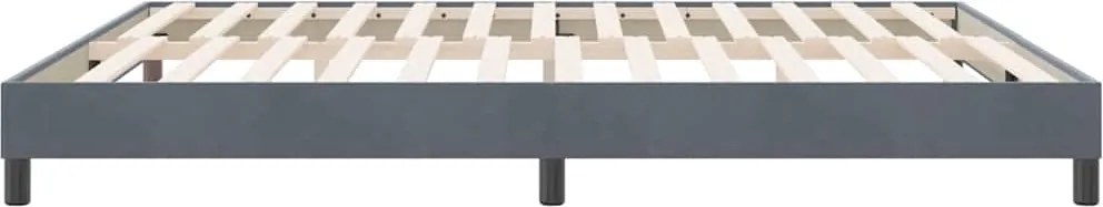 Postel Box Spring bez matrace tmavě šedá 180x210 cm samet 3315838