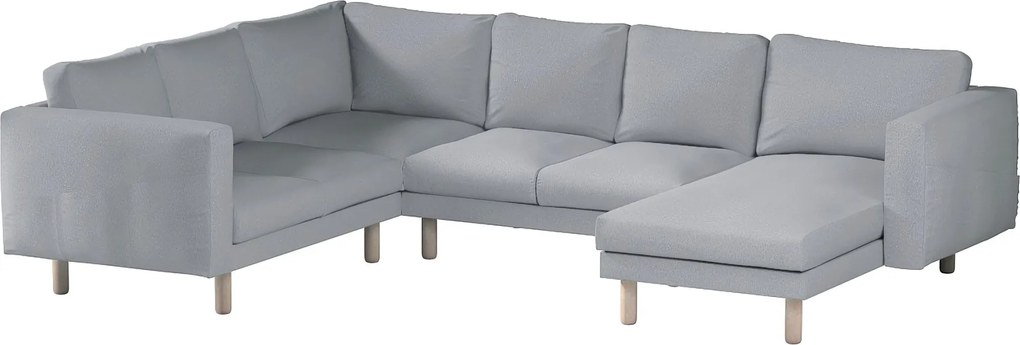 Potah na pohovku IKEA Norsborg rohová, 5-místná se šezlongem barva šedá látka pletený vzor