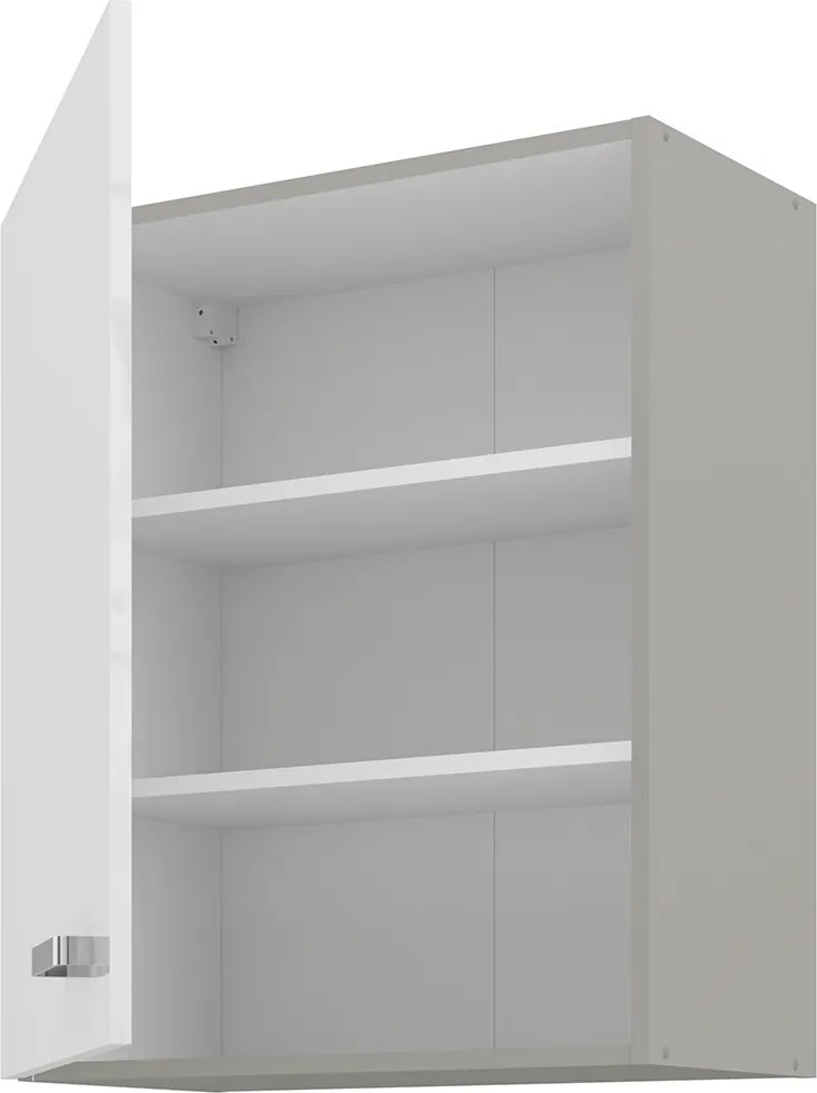 BIANCA sb | horní skříňka 60 G-72 1F policová | 60 cm | světle šedá/bílá lesk